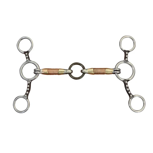 Coronet Jr Cow Horse Wire Wrapped Jointed Mouth Bit and Life Saver Ring ...