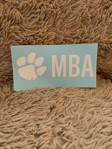 MBA Sticker (White) | Clemson MBASA