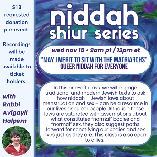 Queer Niddah for Everyone | The Torah Studio