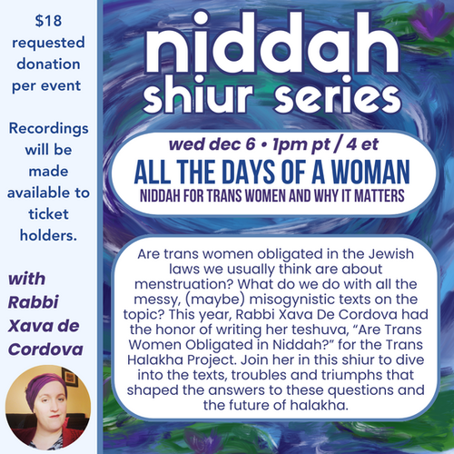 Niddah for Trans Women | The Torah Studio