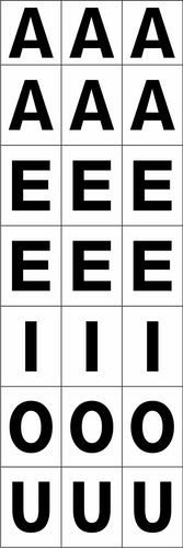 Adesivo Letras - Vogais | Aluplacas