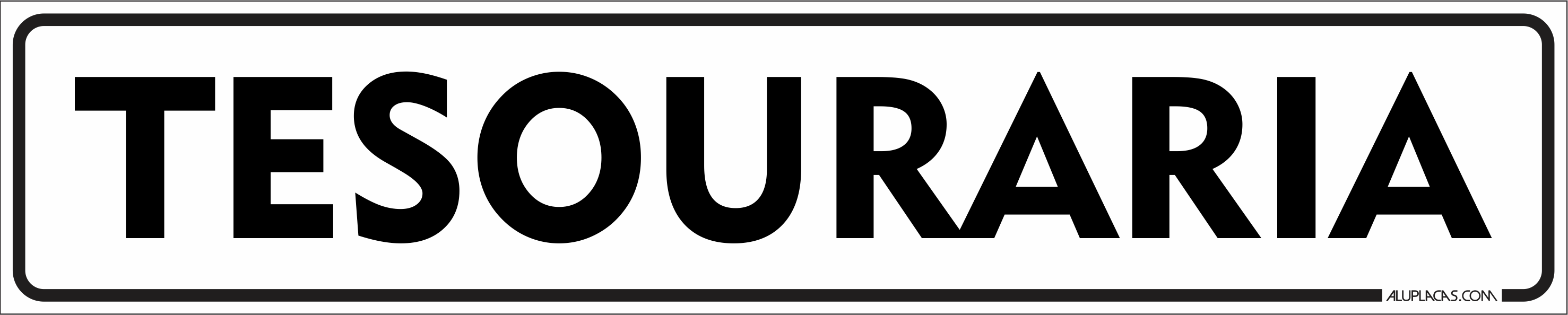 Placa Tesouraria | aluplacas