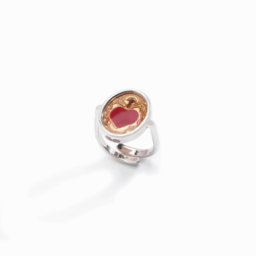 Anello Classico Medaglia Cuore Sacro Ex Voto | Elena Braccini