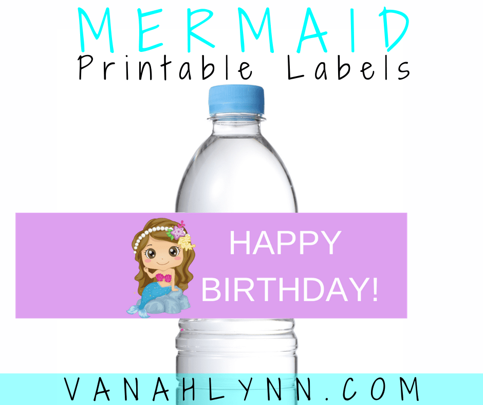 FREE Printable Mermaid Water Bottle Labels - So Cute!!