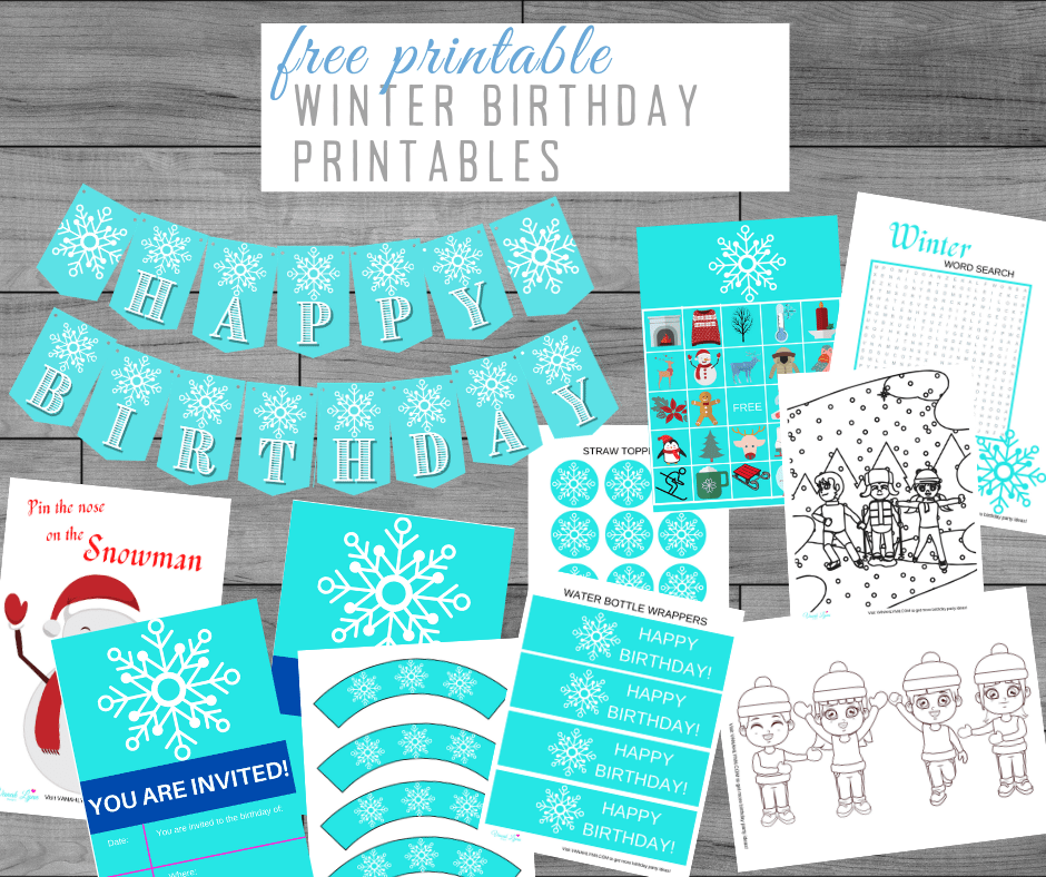 FREE Printable Winter Wonderland Birthday Party Ideas