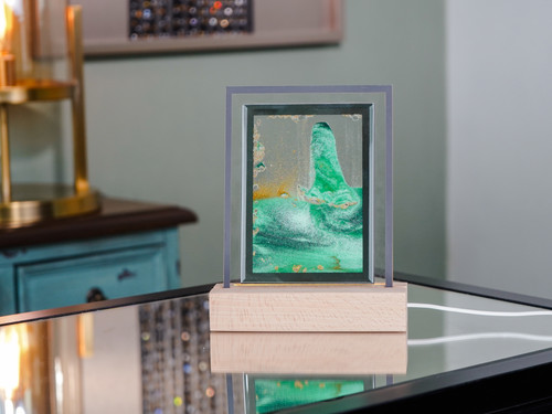 Moodscape Wooden Base Green Sand Picture | Sensearoma.co.uk