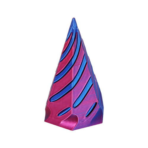 Purple Blue 3D Printed Large Hex Cone | Sensearoma.co.uk