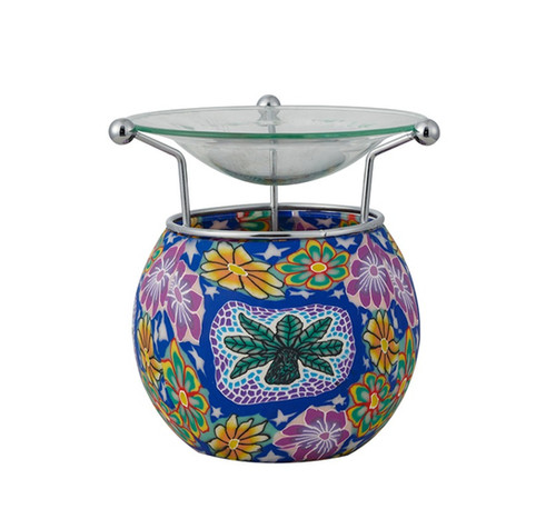 Palma Hand Crafted Glass Tealight Burner | Sensearoma.co.uk