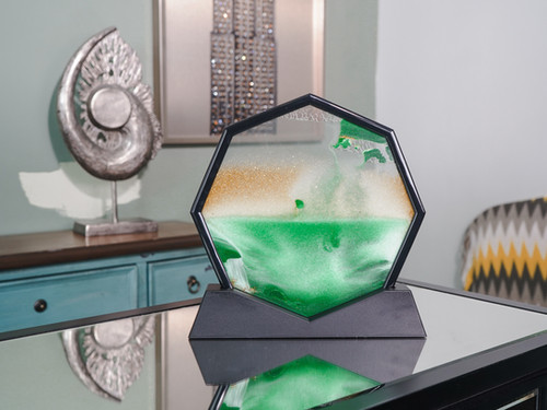 Moodscape Hexagonal Green Sand Picture | Sensearoma.co.uk