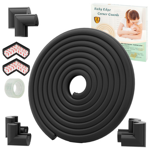 Safety Baby Edge Corner Guards Protector Set, Black | Dekukar