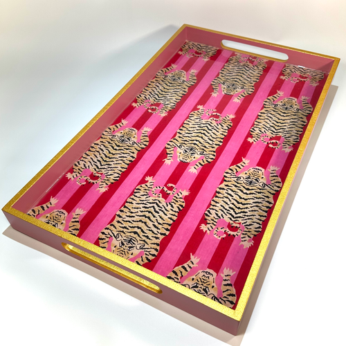 'Easy Tiger' Pink Tray | Lulu P-G Trayware