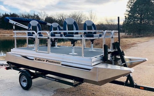 Laker 610 w/ Seats, Bimini Top & Trailer | Laker Pontoon Boats