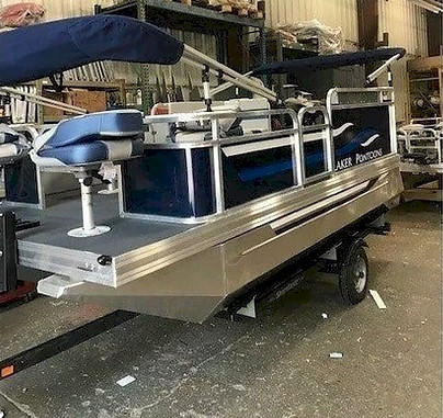 Laker 714DLX Double Bimini Package | Laker Pontoon Boats