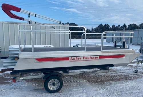 Laker 612 w/ Bimini Top and Trailer Package | Laker Pontoon Boats