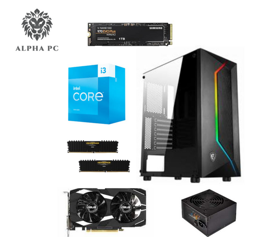 Zeus Gaming PC I NVIDIA GTX 1650 Ti Intel Core i3-13100F | Alpha PC