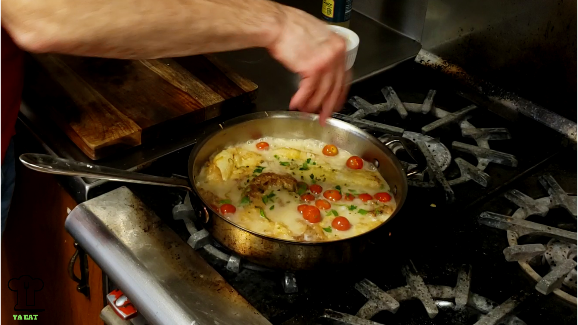 SAUTEED FLOUNDER FRANCESE STYLE WITH ARUGULA AND TOMATO RECIPE