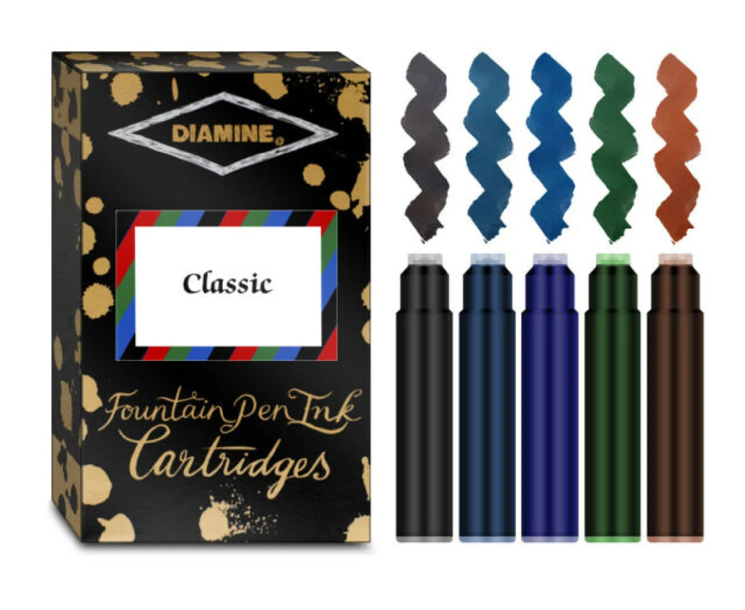 Diamine Pack Of 20 Mixed Color Grouping Standard International Ink ...