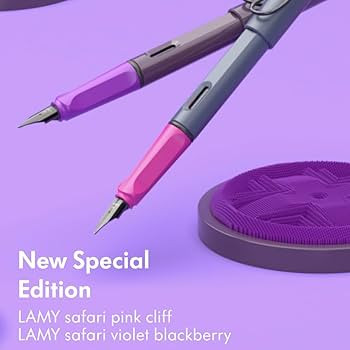 Lamy Pink Cliff & Violet Black Berry Special Edition Safari Fountain ...