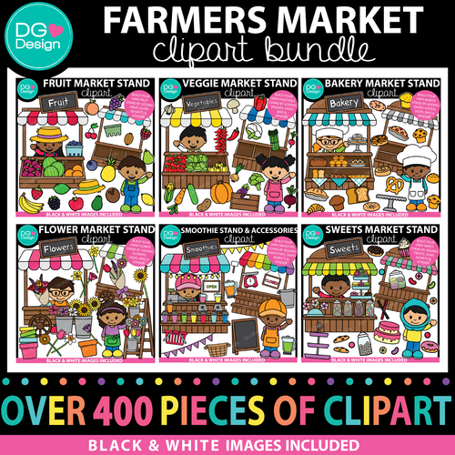 FARMERS MARKET CLIPART BUNDLE | Damm Good Design