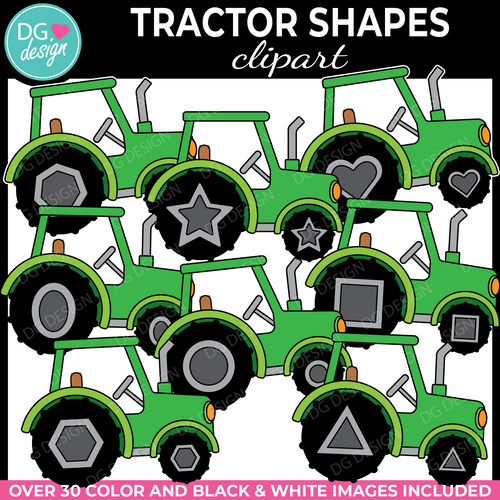 TRACTOR 2D SHAPES CLIPART | Damm Good Design