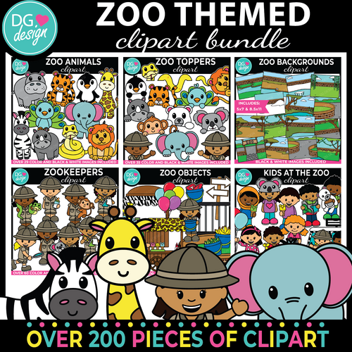 ZOO CLIPART BUNDLE | Damm Good Design