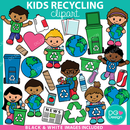 KIDS RECYCLING CLIPART | Damm Good Design
