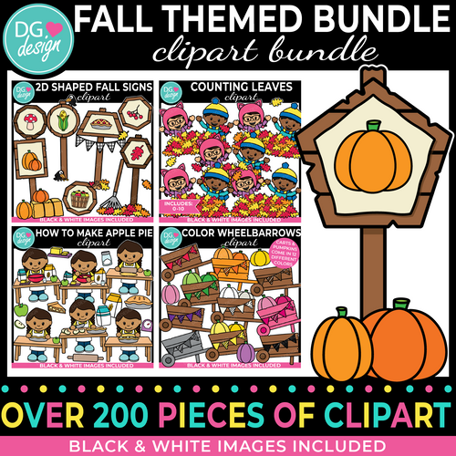 FALL THEMED CLIPART BUNDLE | Damm Good Design