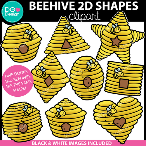 2D SHAPES BEE CLIPART | Damm Good Design