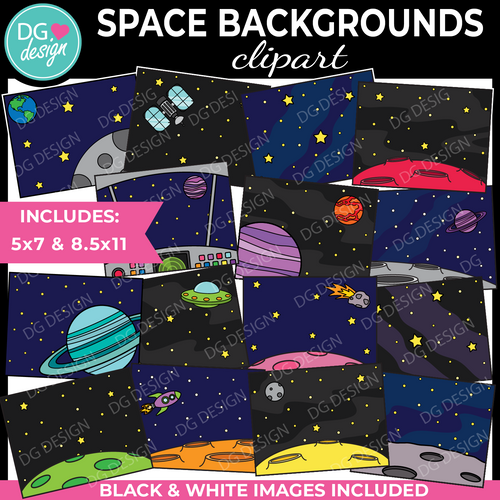 SPACE BACKGROUNDS CLIPART | Damm Good Design
