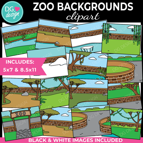 ZOO BACKGROUNDS CLIPART | Damm Good Design