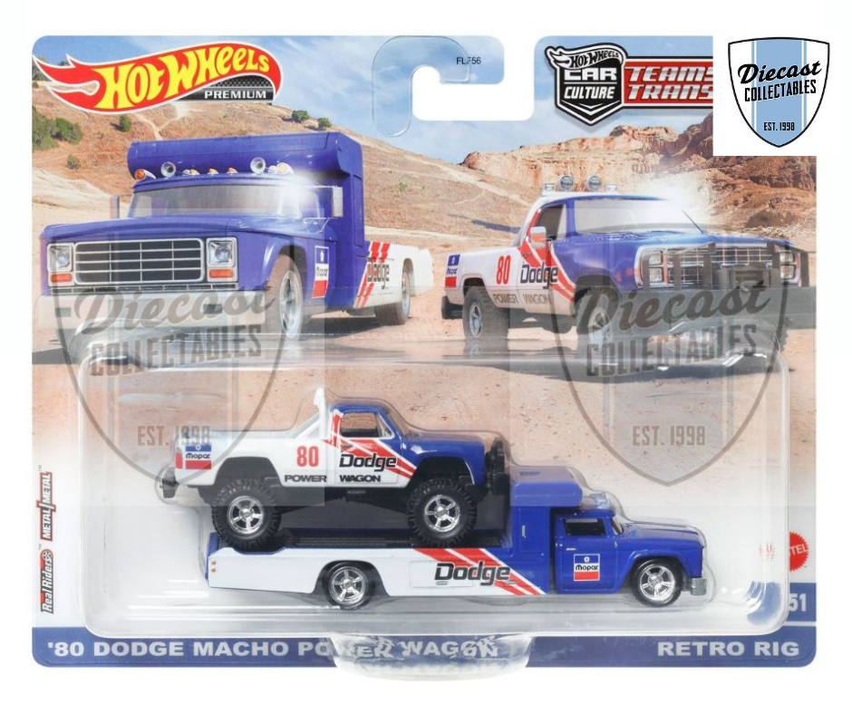 HW Team Transport #51 '80 Dodge Macho Power Wagon/Retro Rig | Diecast ...