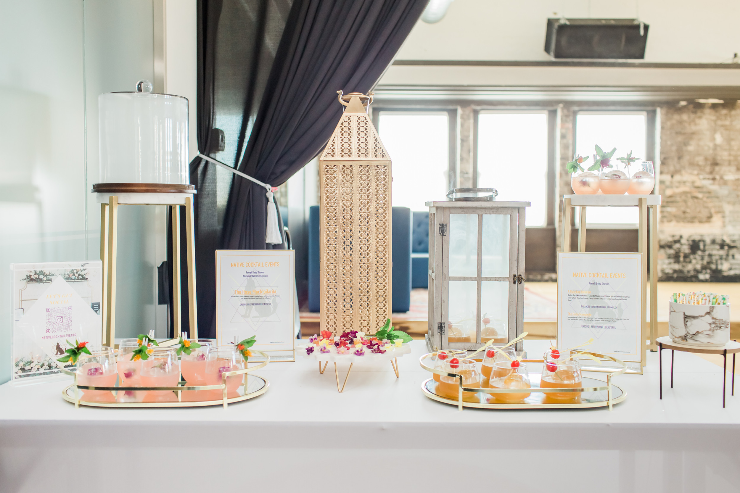WELCOME COCKTAIL DISPLAYS | Native Cocktail Events