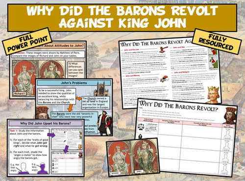 Medieval Power L3 - Why Did the Barons Revolt Against King John? | My Site