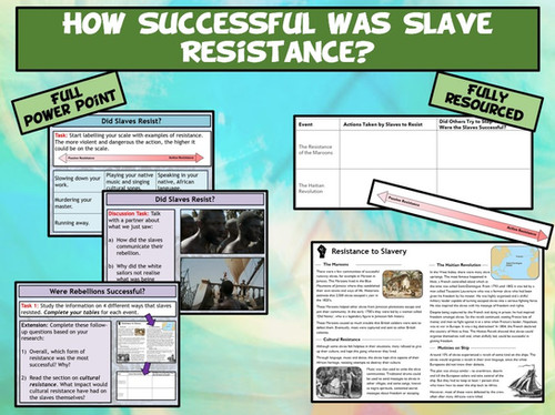 Slavery L7 - How Successful Was Slave Resistance? | My Site