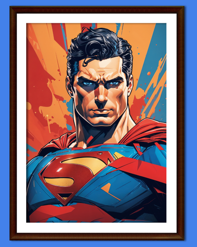 Superman Comic Poster Print | AI Art Kingdom