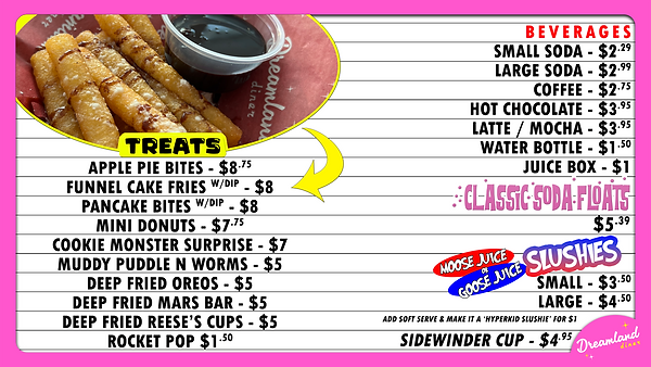 Dreamland Diner | Menu