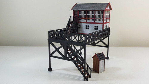 O Gauge Over Track Signal Box Model Kit With Khazi | MMR Models