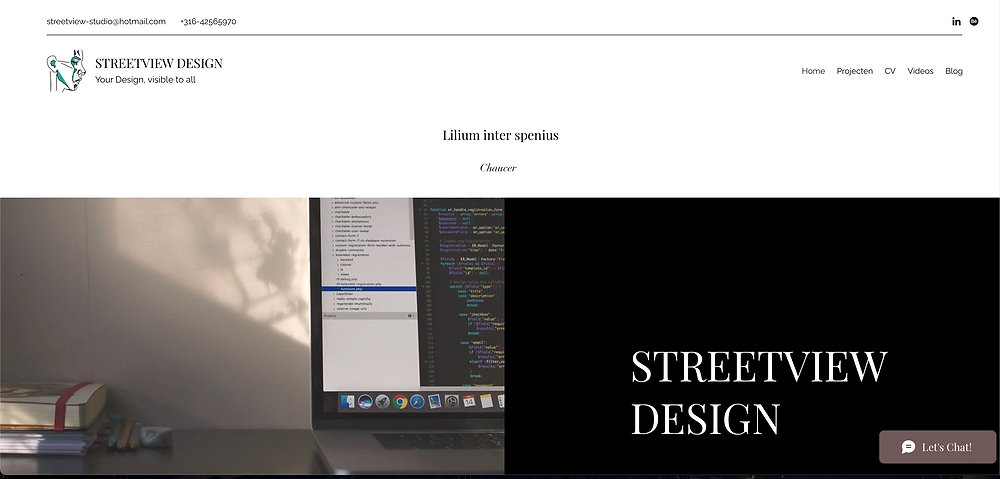 Publishing of the UX/UI design portfolio website