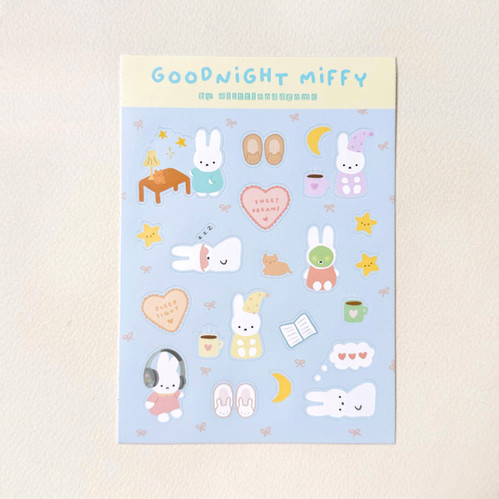 goodnight miffy sticker sheet | Little Odd Gems