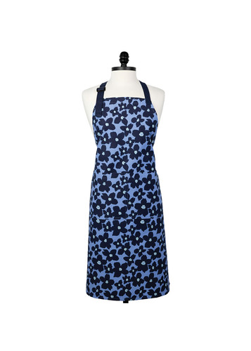 Periwinkle Floral Designer Chef Apron | MÜkitchen