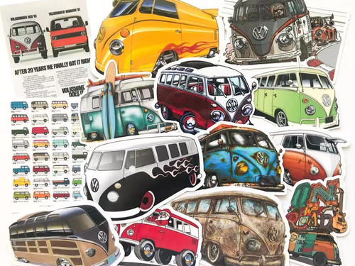 VW T1 Transporter Split Window Bus Camper Van Vinyl Stickers | Mysite