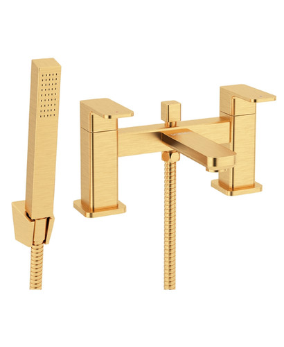 CONTOUR Bath Shower Mixer Brushed Gold | Greenline Plumbing