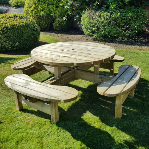 8-Person Round Bench | Garvey's Sheds