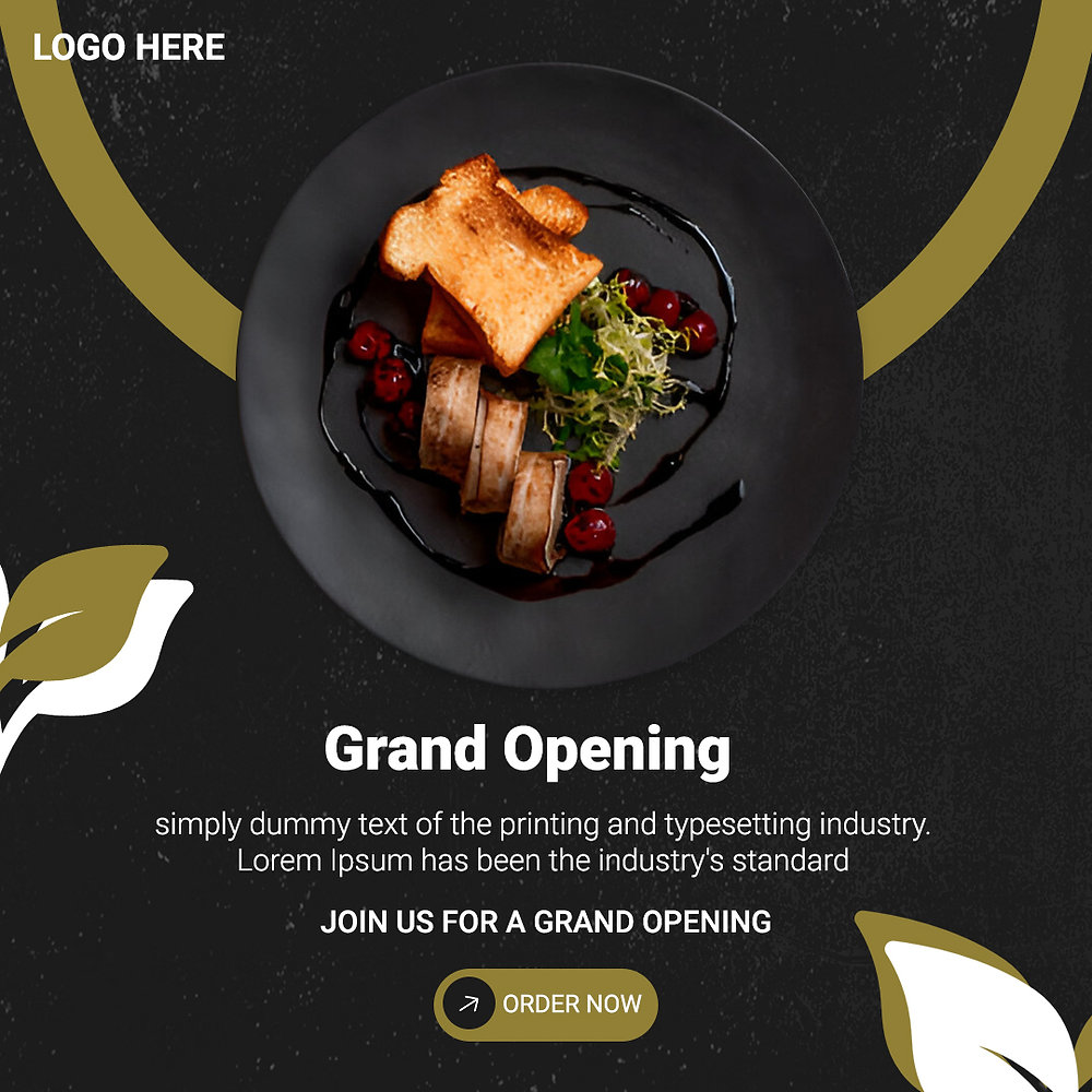 Restaurant instagram post template