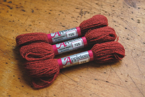 Appleton crewel- dark rusty red 725