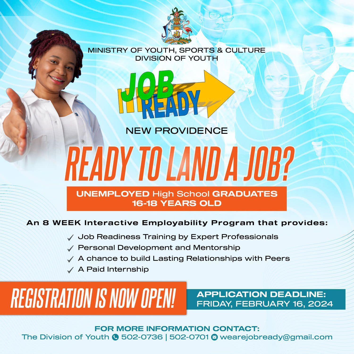 Sign Up Today! Job Ready Program New Providence