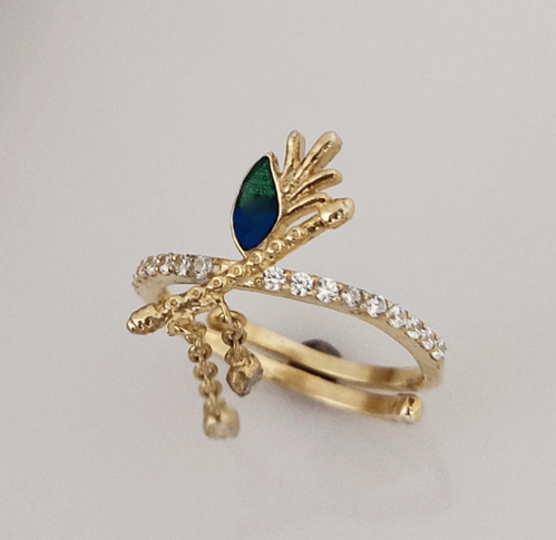 Lord Krishna Flute Ring | Infinite Sparkle