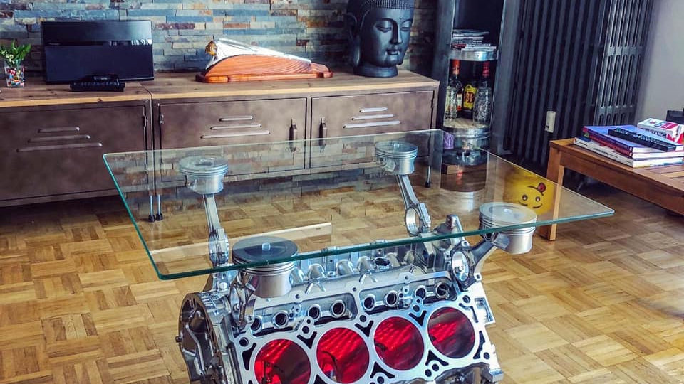 Table basse V8 | Custom Déco Création