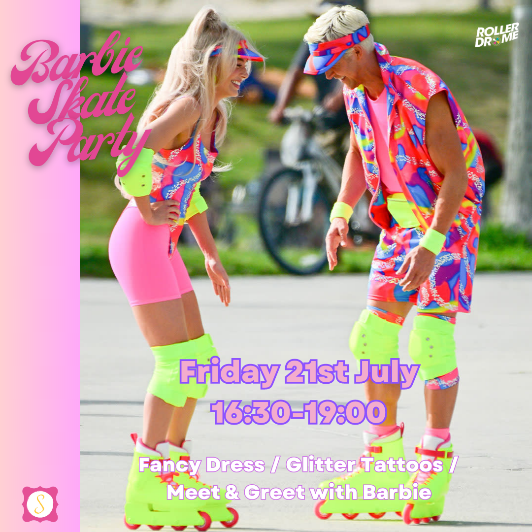Barbie Skate Party! / Meet Barbie! (Family Friendly) | Rollerdrome