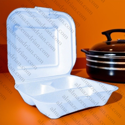 Bandeja Con Division faldo de 200 unidades desechables plato | almazene.com